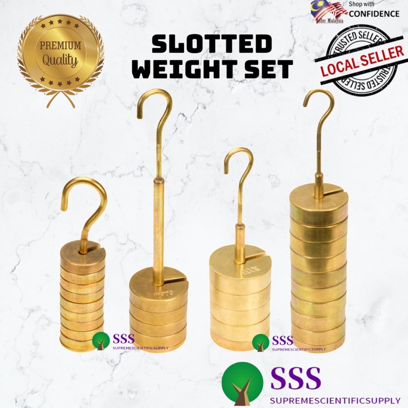 🔥[Ready stock]🔥Slotted Weight Set with 9 masses and 1 Hanger Brass ...