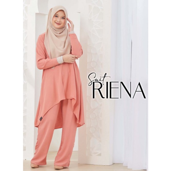 Suit Riena HASNURI Moden/Flair/Labuh/Kembang/Seluar Lurus/Fully Getah ...