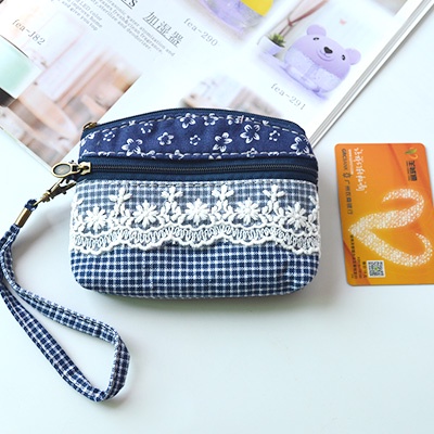 Musim bunga dan musim panas beg duit syiling baru perempuan beg kain ...