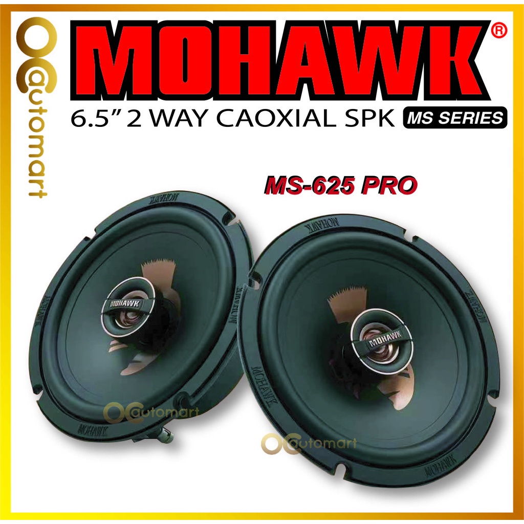 Mohawk MS Series 6.5" Inch Car Speaker 2 Way Coaxial PRO Spk Kereta Spiker MS-625 PRO | Shopee ...
