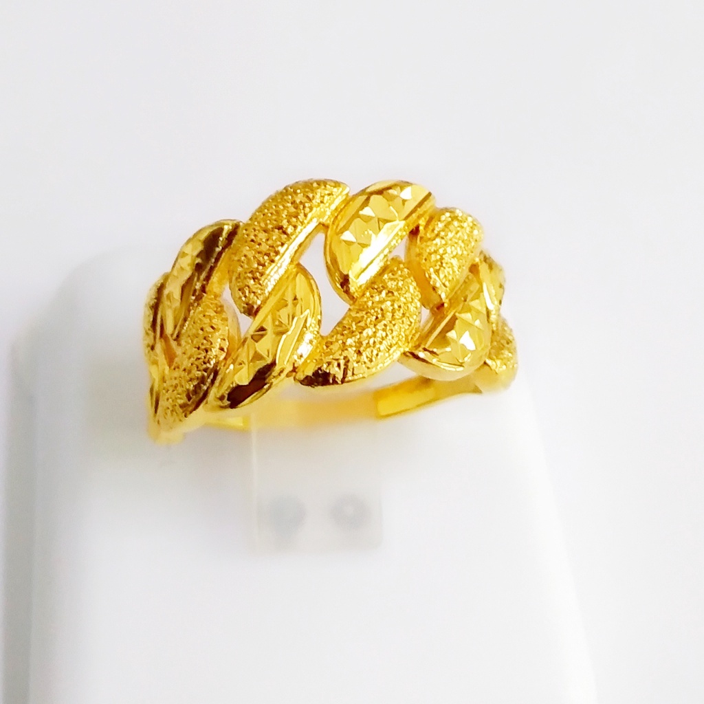 Cincin Kait Lebar Coco Lipan Emas Korea 24K | Shopee Malaysia