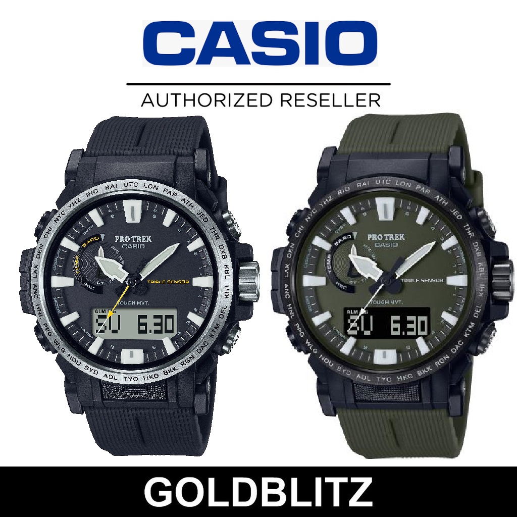 Casio Protrek PRW-61-1A Triple Sensors Tough Solar Multi Band 6 Made In Japan PRW-61Y-3 PRW-61-1 ...