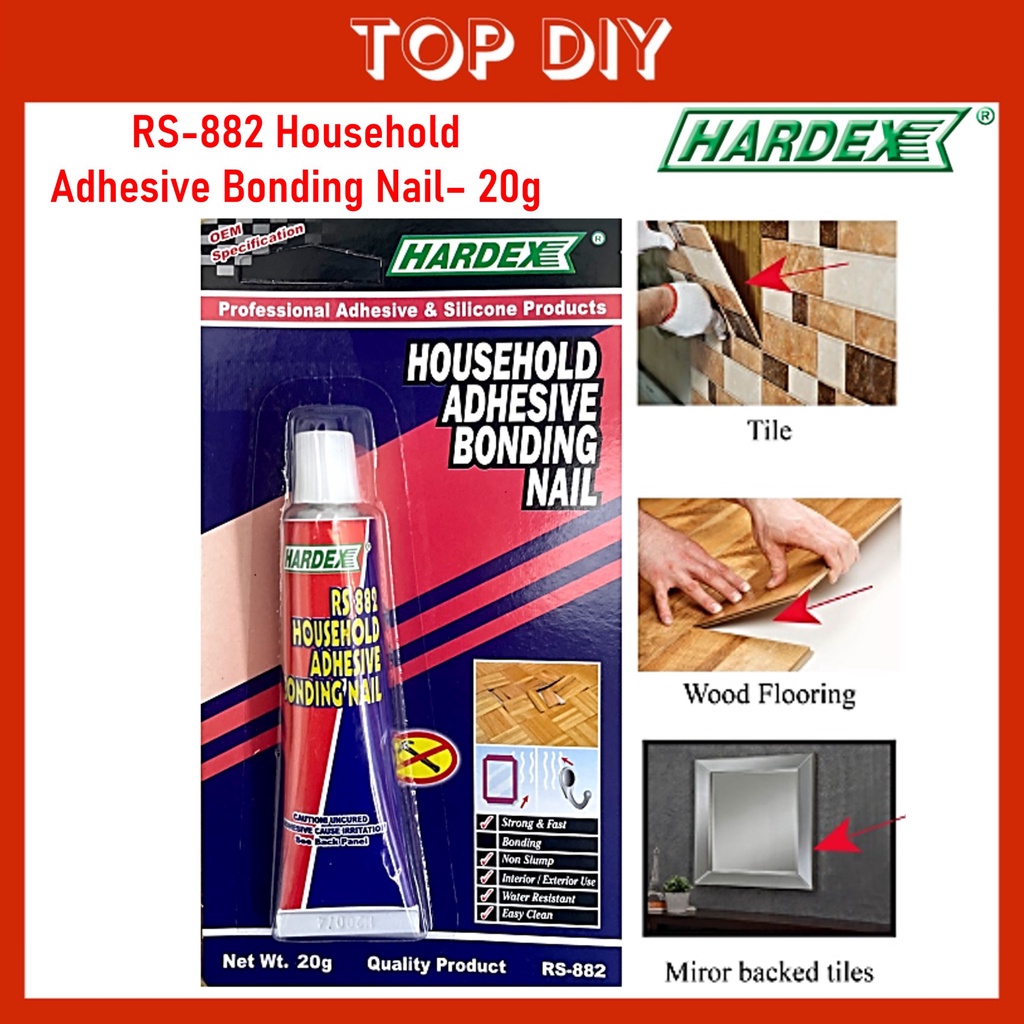 HARDEX RS-882 No More Nail Adhesive Bonding Nail for Plastic Steel Tile ...