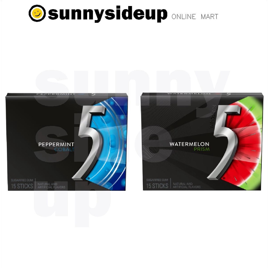 [SUNNY] Wrigley's 5 Gum peppermint Cobalt | watermelon Tempest | Shopee ...