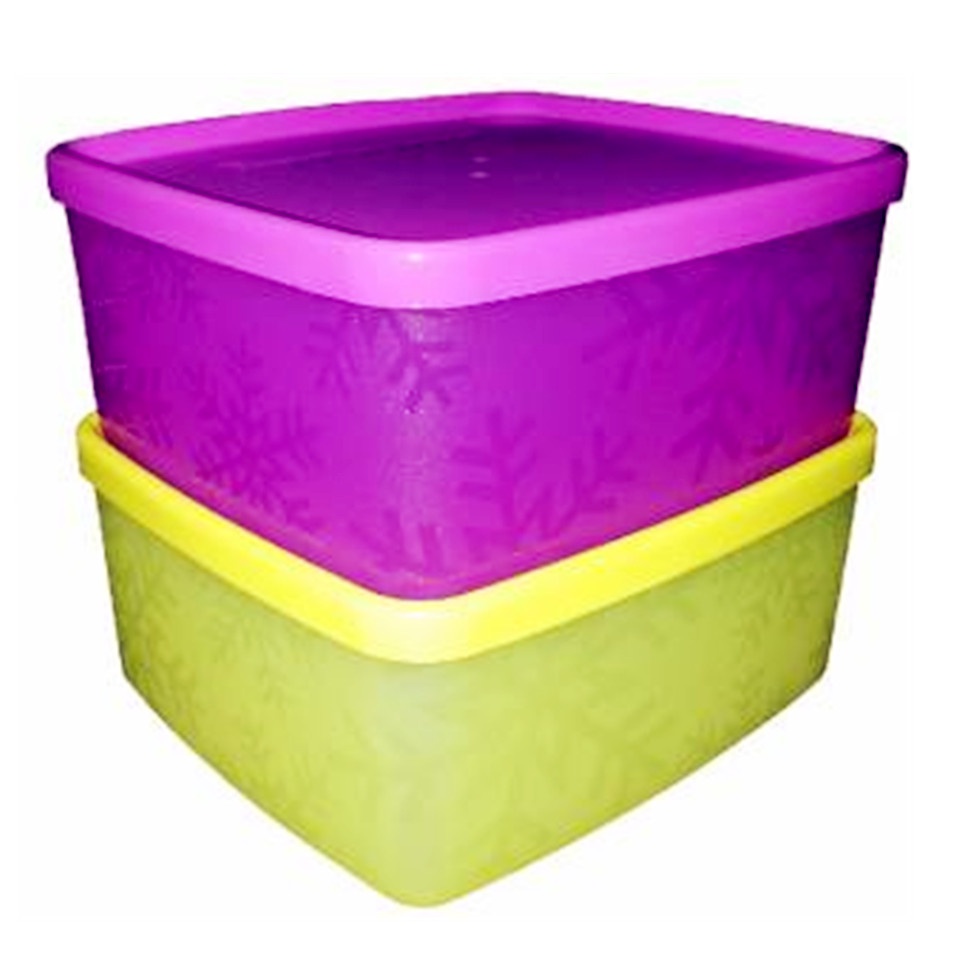 Tupperware Snowflake Square Round 400ml Snowflakes Tupperware ...