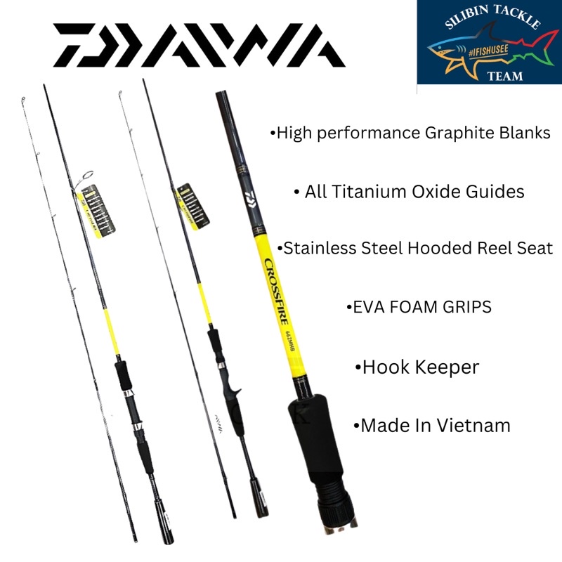 DAIWA CROSSFIRE FISHING SPINNING AND BAITCASTING ROD | Shopee Malaysia