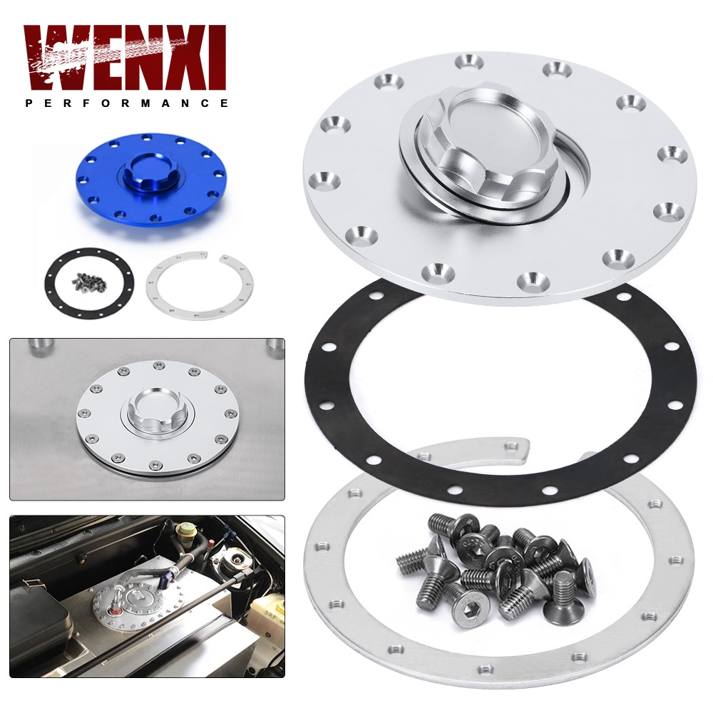 Billet Aluminum 12 Bolt Fuel Cell/Surge Tank Cap Embedded Auxiliary Oil ...