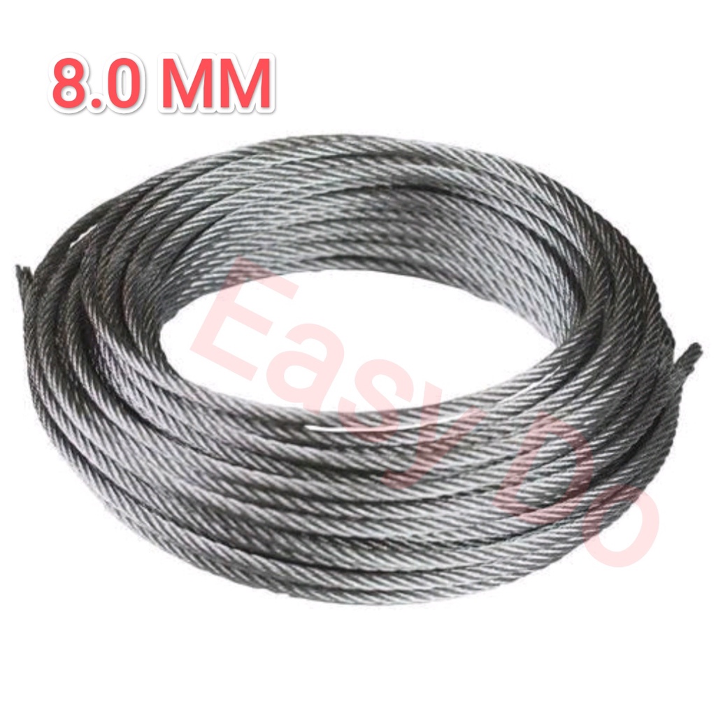 ( 1.5mm, 2mm, 3mm, 4mm, 5mm, 6mm, 8mm ) Galvanized (GI) Steel Wire Rope ...