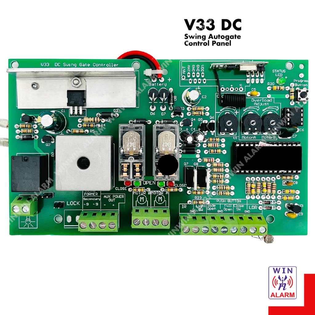 V33 / AGL DC Build-In Receiver 330 / 433 mhz Autogate Swing Arm Control ...