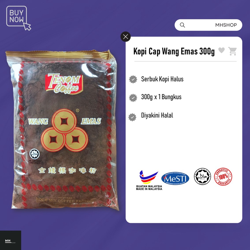300g | Kopi Cap Wang Emas | Serbuk Kopi Cap Wang Emas | Fine Coffee ...