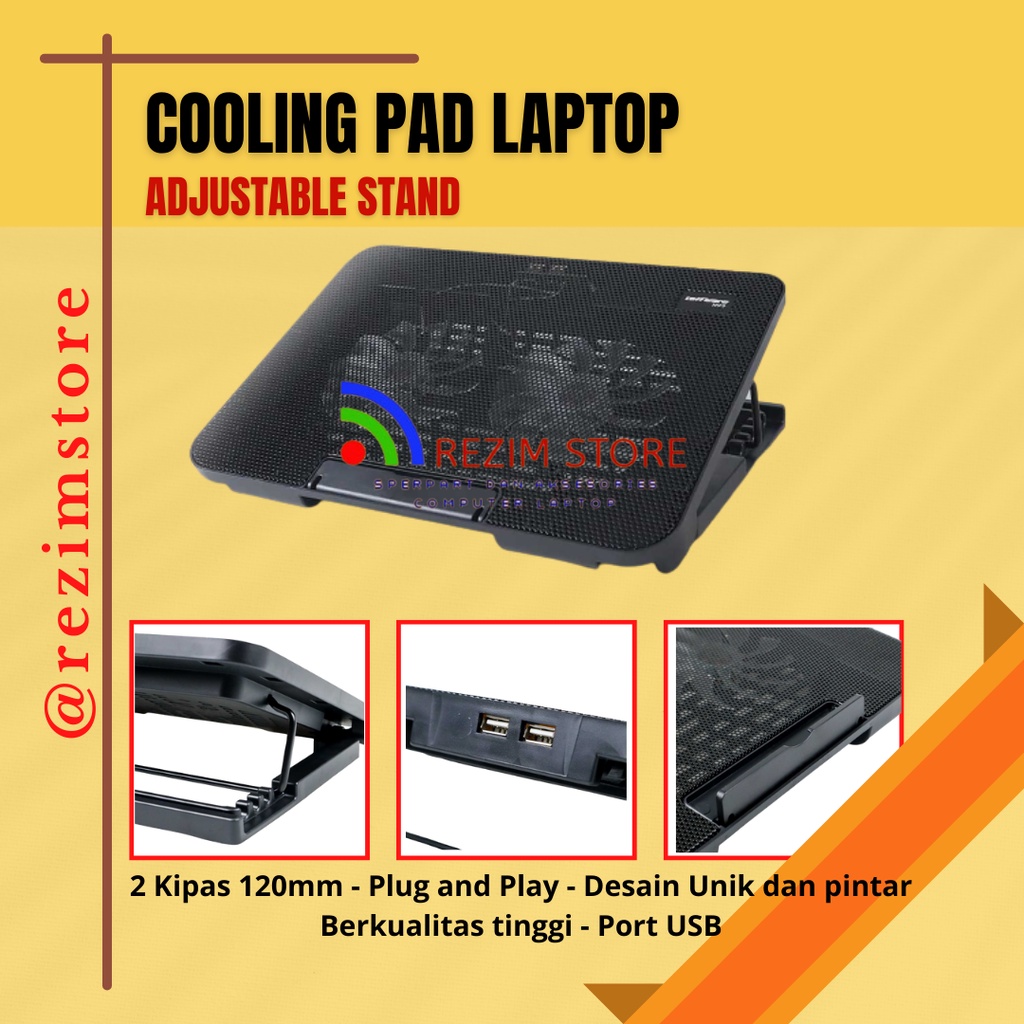 Cooling pad notebook cooler coolingpad - N99 laptop cooling Fan 2 Fan ...