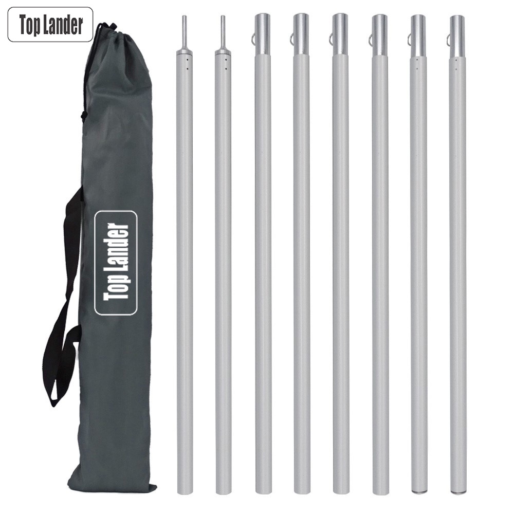 [Top Lander] Adjustable 2m Pole Rod Flysheet Tarp Tent Aluminum Alloy ...