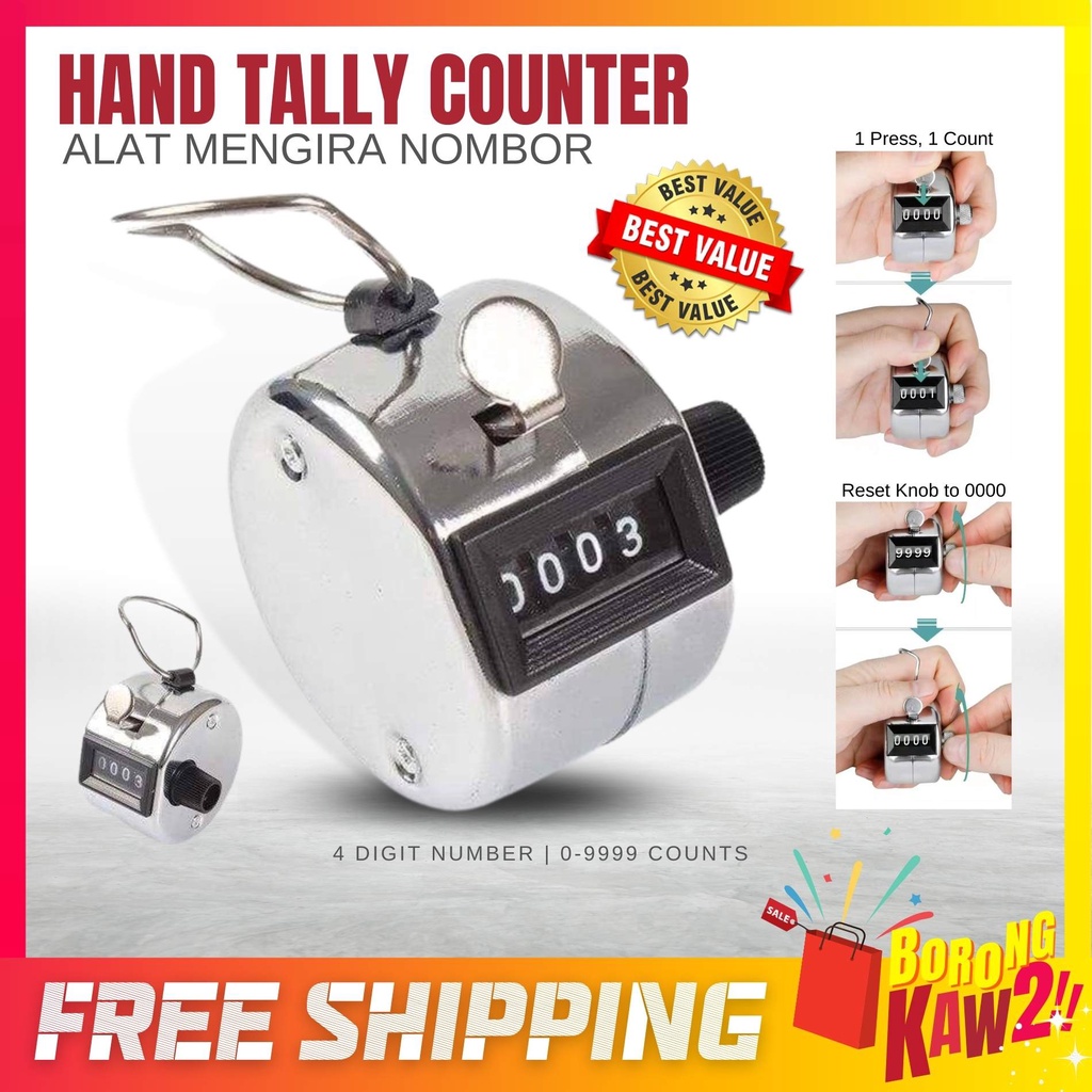 Stainless Steel Tasbih Digital Finger Hand Tally Counter Tasbih Counter ...