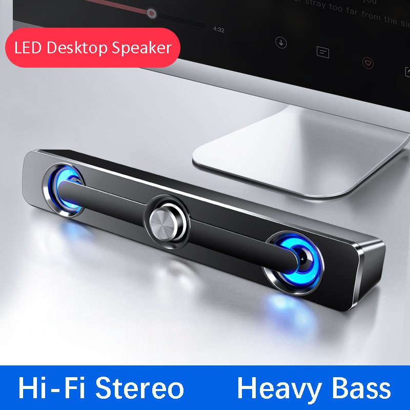 V111 Computer Speaker USB Wired Powerful Bar Stereo Subwoofer Bass ...