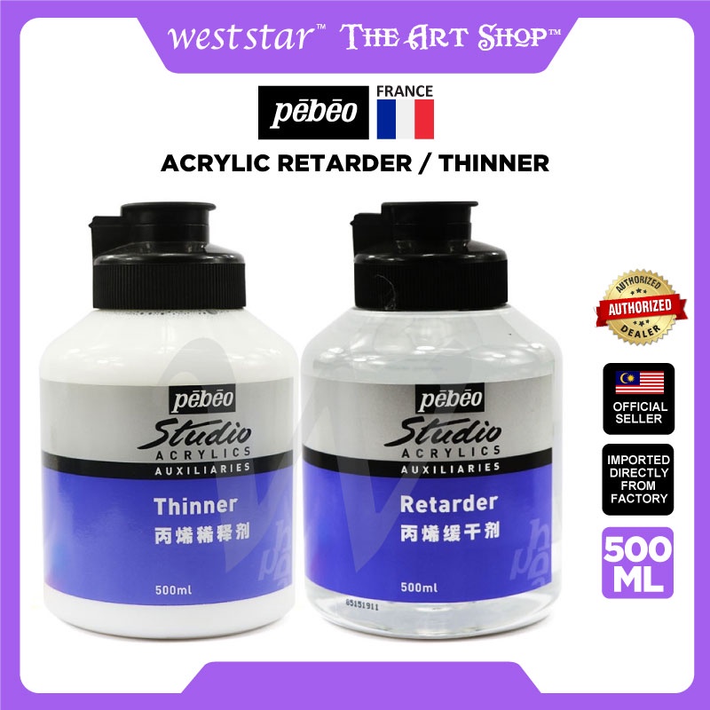 [Weststar TAS] Pebeo Studio Acrylic Retarder / Acrylic Thinner 500ml ...