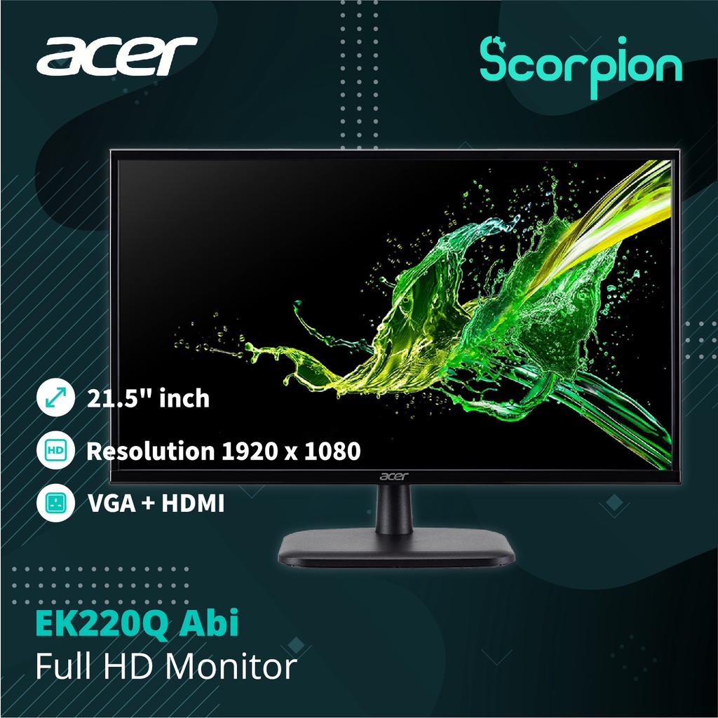 Acer EK220Q Abi Full HD Monitor | Shopee Malaysia