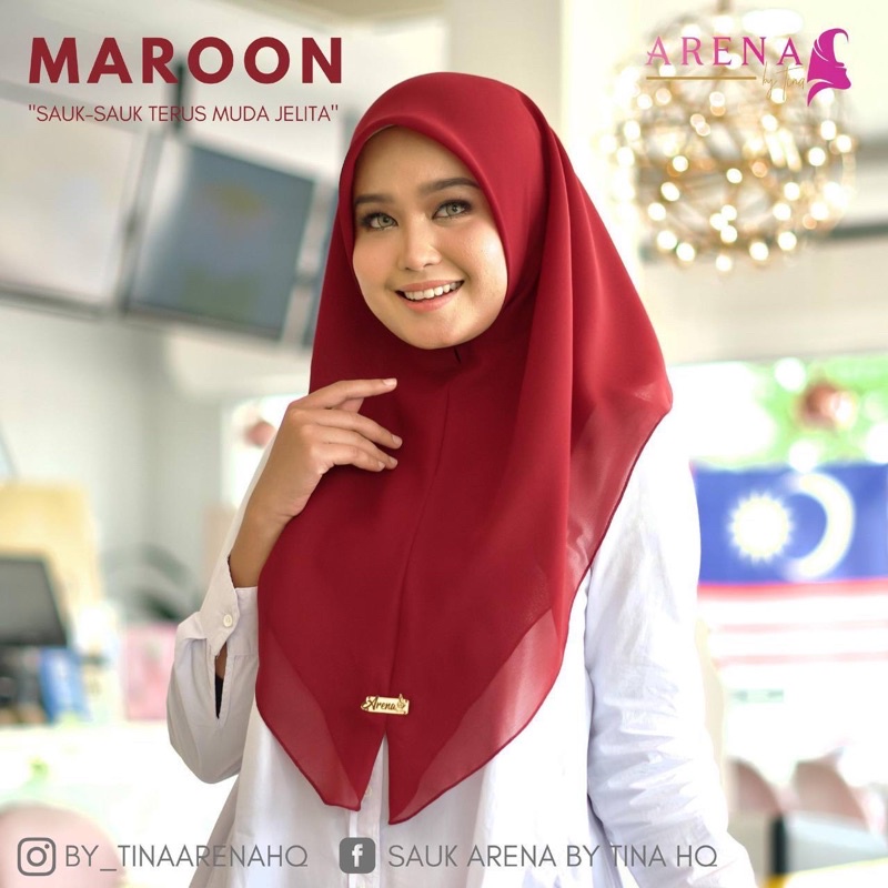 TUDUNG SAUK ARENA SIZE M (PART 1) | TUDUNG SARUNG ON POINT | BAWAL ...