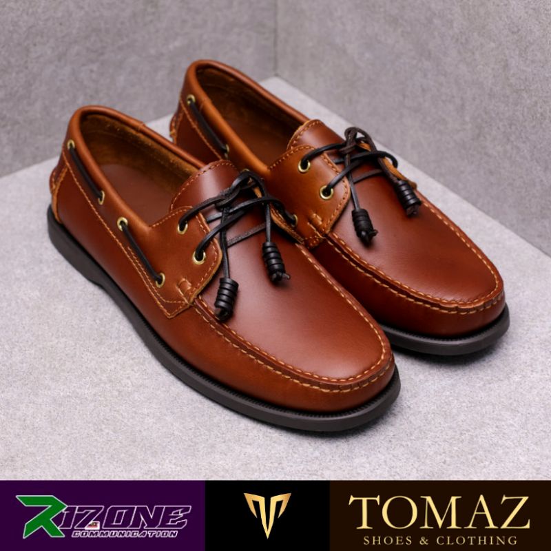 TOMAZ - C328 LEATHER BOAT SHOES / FULL GENUINE LEATHER / ALL COLOURS ...