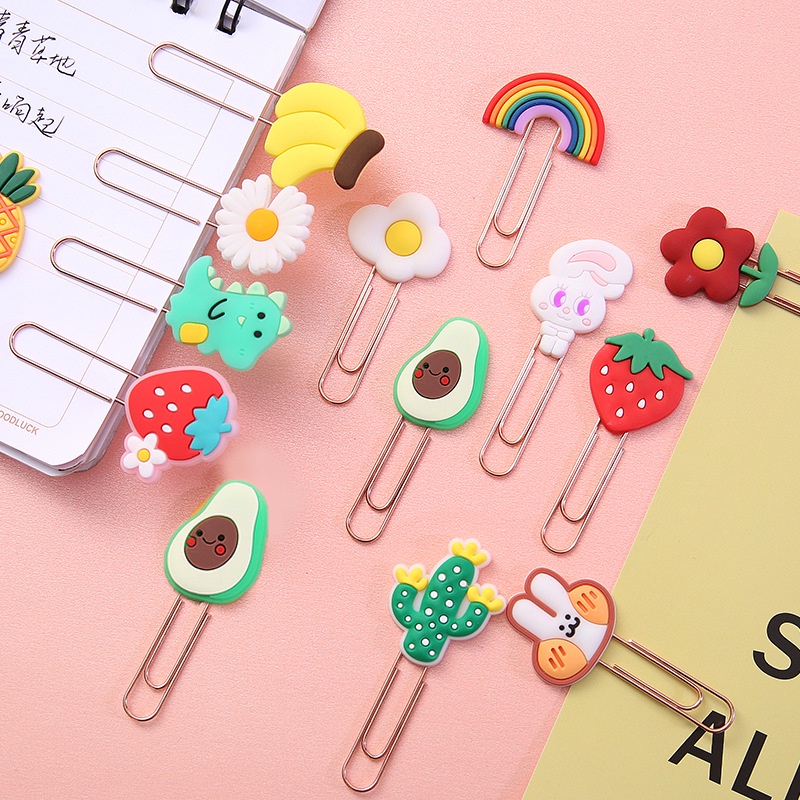 Korean Cartoon Paper Clips Special Bookmarks Fun Project Clips | Shopee ...