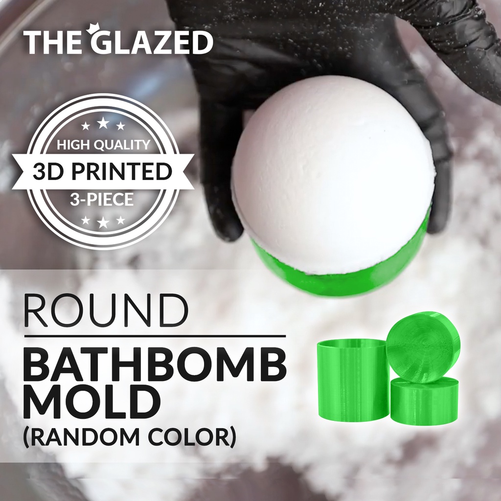 The Glazed Bath Bomb Mold 3D Print Mold & Custom Bath Ball Mold Unique ...