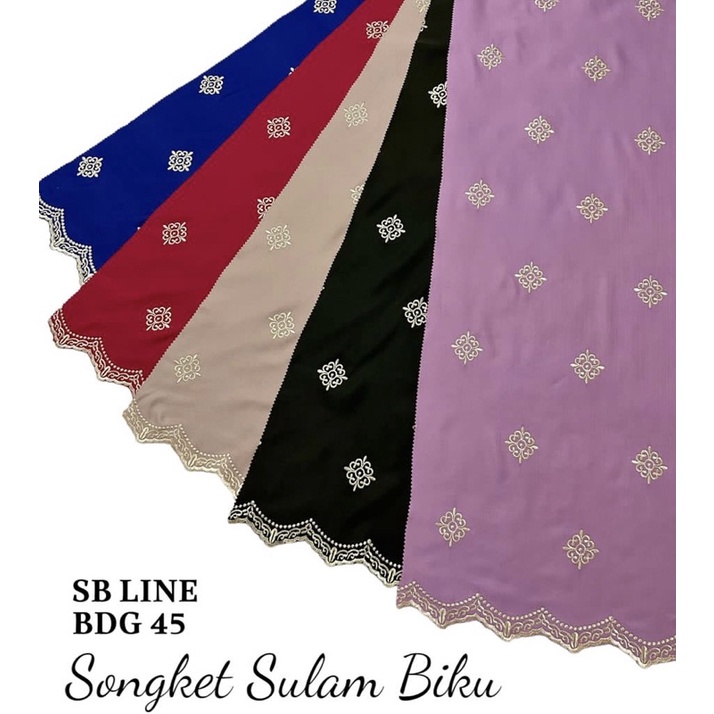 KAIN PASANG SULAM BIKU SONGKET SB LINE KAIN ELA EMBROIDERY SONGKET ...