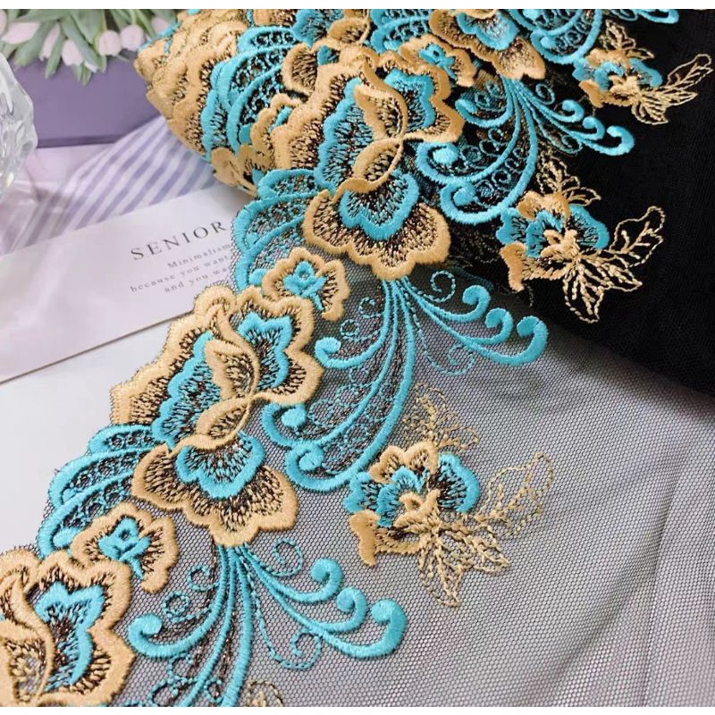* Ready Stock * 20cm Width Renda Lace Baju/Fabric Lace/ Embroidery Lace ...