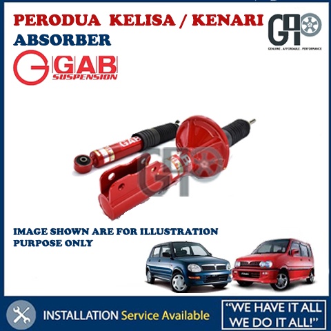 Perodua Kelisa Kenari GAB HEAVY DUTY Shock Absorbers RED SUPER-R ...