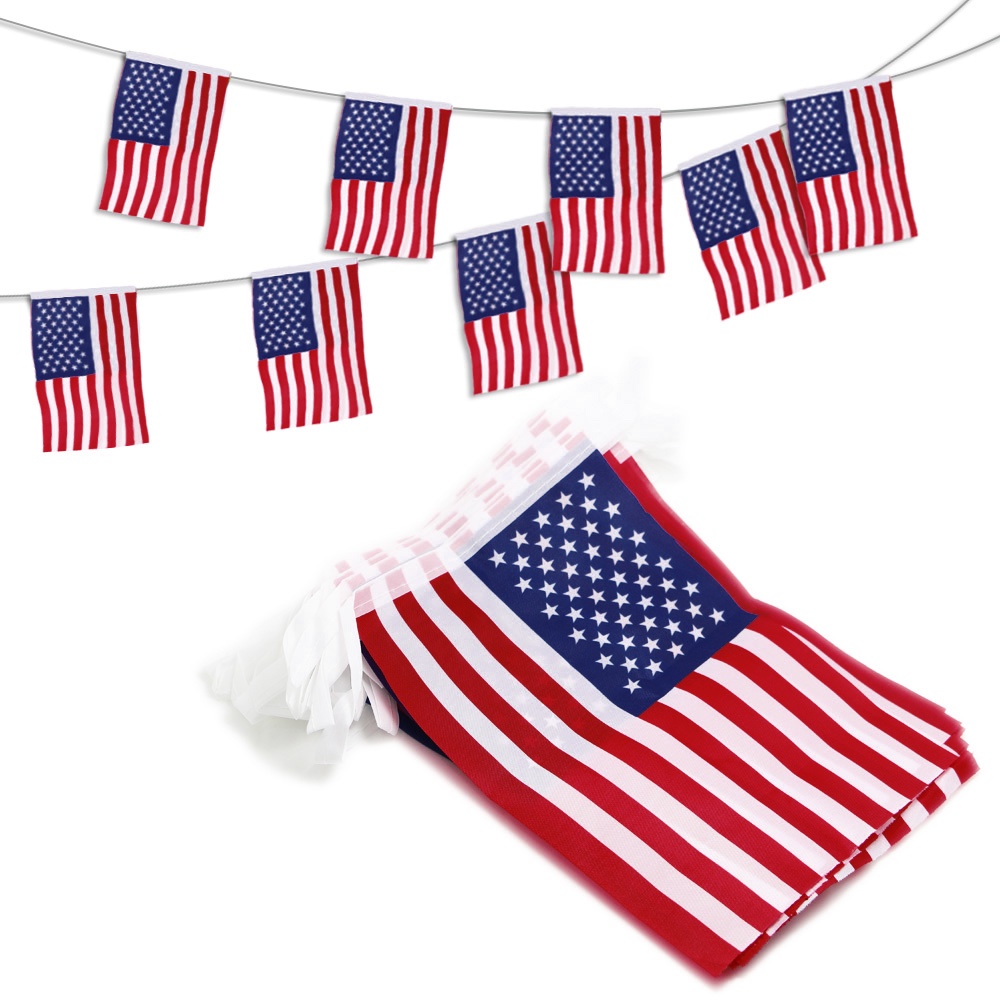 Anley USA American String Pennant Banners - 33 Feet 38 Flags | Shopee ...