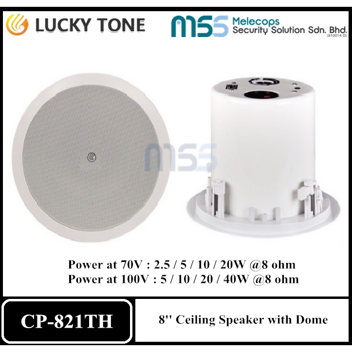 Lucky Tone CP-821TH 8'' Ceiling Speaker with Dome (1pc) | Shopee Malaysia