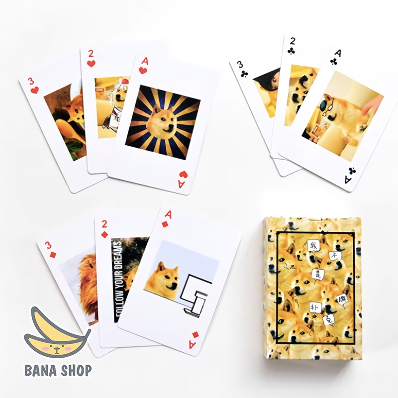 54-card deck of playing cards with meme cheems doge, shiba dog inu ...
