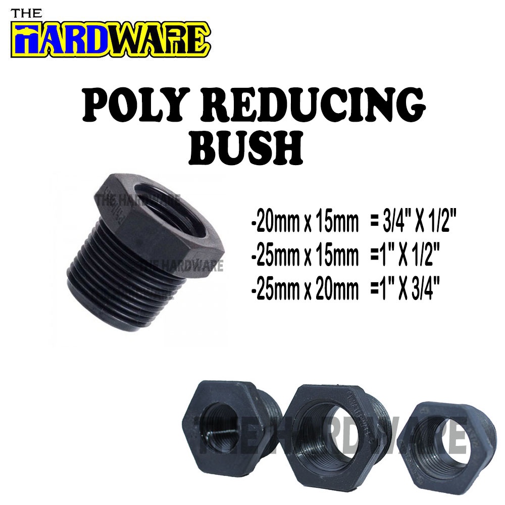 Poly Reducing Bush/PVC Reducing Bush/PP Bush Threaded Fitting-15mm 20mm ...