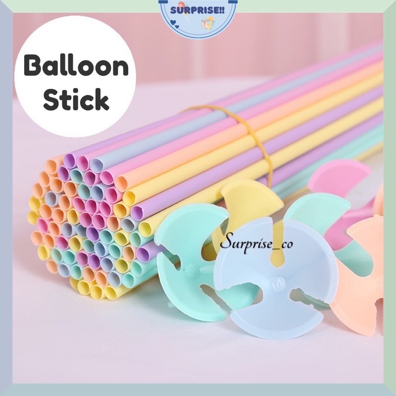 10pcs 40cm Balloon Stick and Cup (Thick Rod) Belon Stick Macaron ...