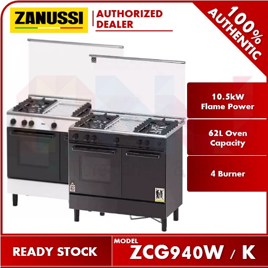 Zanussi 62L | 4 Gas Burner Freestanding Gas Cooker with Gas Oven ...