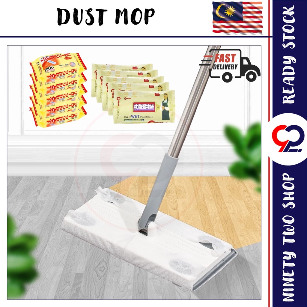Mop Tisu Pakai Buang Wet Dry Wipe Tissue Wipes Kertas Pengelap Floor ...