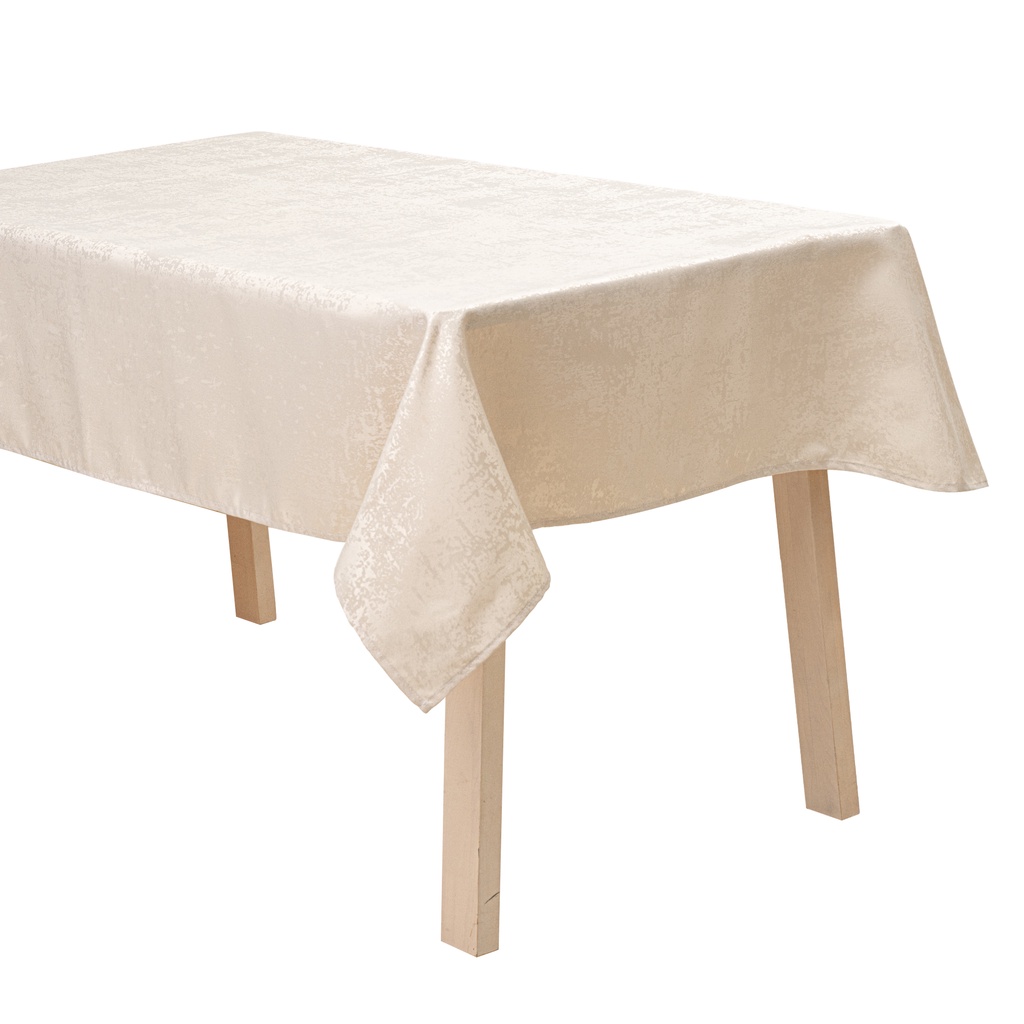 Cottage Yarn Desert Sand Jacquard Woven Polyester Tablecloth. Multi ...