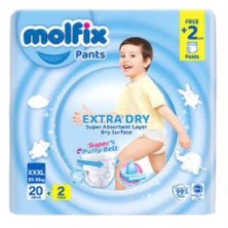 Molfix Extra Dry Jumbo Pants Diapers (3Packs/2Packs/1Pack) S, M, L, XL ...