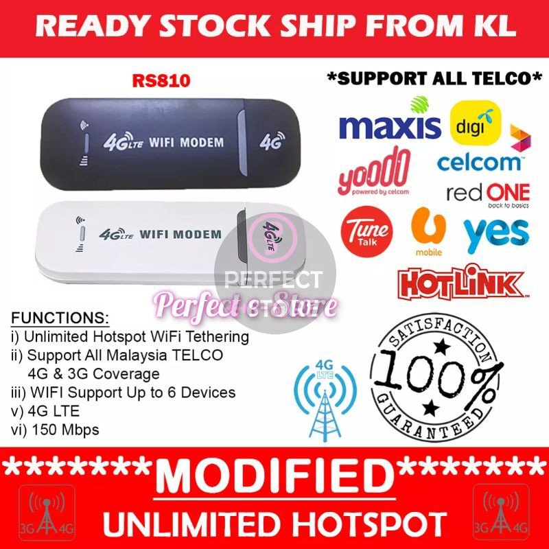 🔥ReadyStockIn🇲🇾 | MODIFIED MODEM RS810 4G LTE Unlocked Mod Bypass ...
