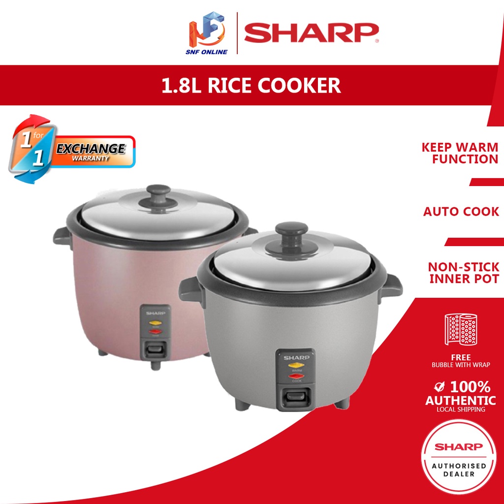 Sharp Periuk Nasi - Rice Cooker (1.8 L) KS-H188S-PK KS-H188S-SL ...