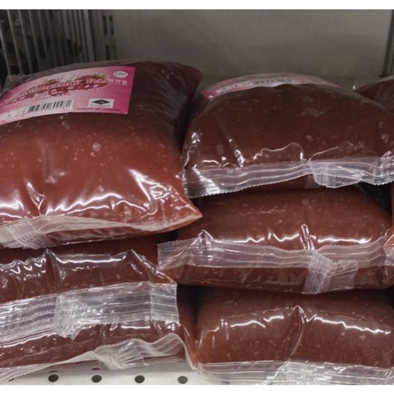 1kg strawberry paste / strawberry topping utk buat pelbagai jenis kuih ...