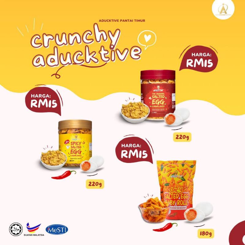 CORNFLAKES SALTED EGG!! ADUCKTIVE CORNFLAKES SPICY SALTED EGG. POPIA ...
