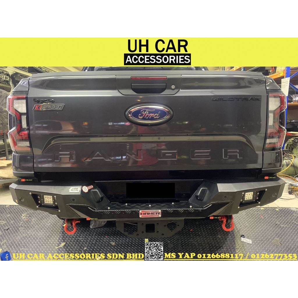 FORD RANGER T9 2022 XLT XL WILDTRAK HAMER REAR BUMPER BULL BAR | Shopee ...