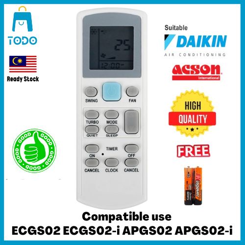 【Malaysia Ready Stock】NEW DAIKIN ACSON Aircon Air Conditioner Remote ...