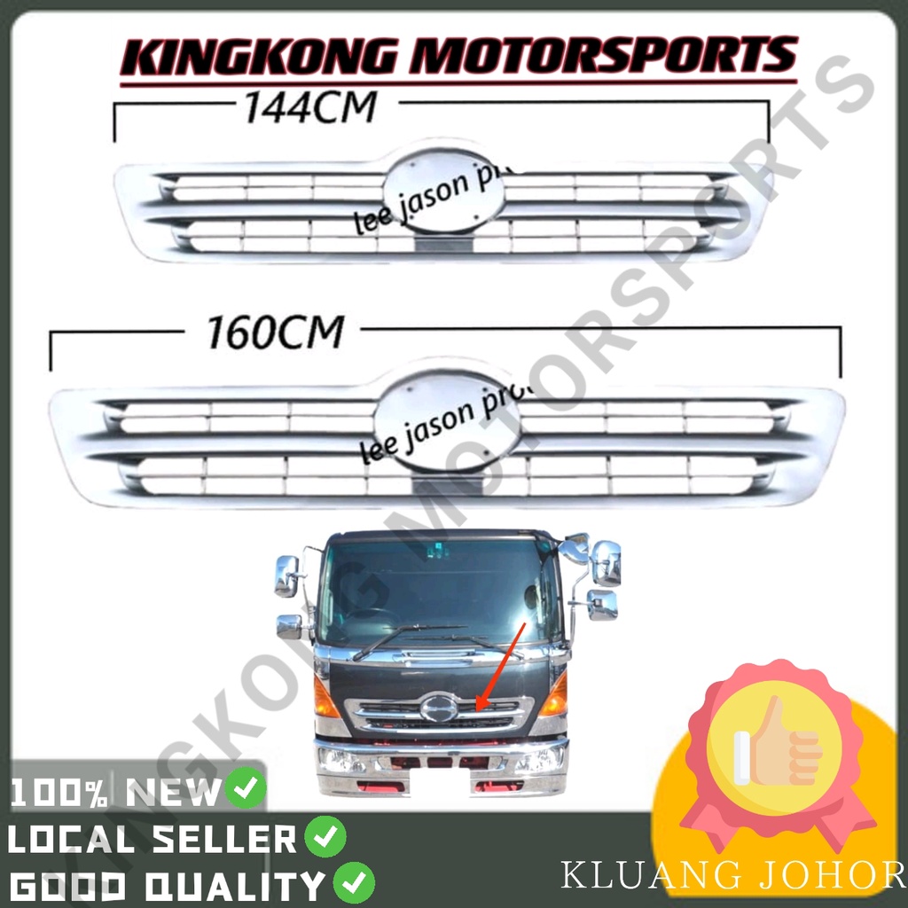 HINO VALIDUS 500 GD GH CHROME GRILLE LORRY LORI SALUNG 144CM 160CM FC ...