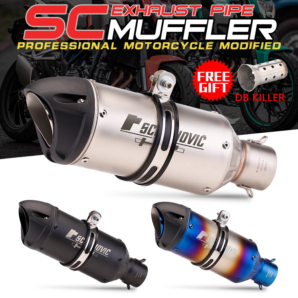 Motor Exhaust Muffler SC Project Ekzos Motorcycle Universal 51mm MOTOR ...