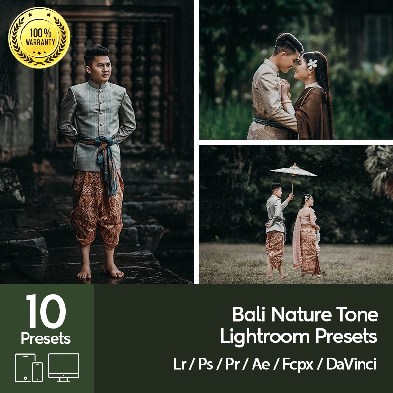 [Premium Lightroom Preset] 10 Bali Nature Tone Master Collection Pc and Mobile (PR/AE/PS/LR/FCPX ...