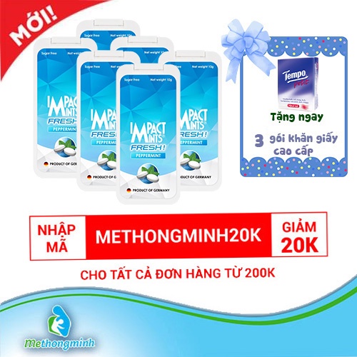 [combo Of 6 Boxes] Impact Mints Fresh Peppermint Sugar-Free Mint Candy ...