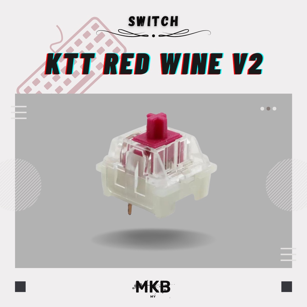 OEM KTT Linear Switch For Mechanical Keyboards - Wine Red V2/Red Wine ...