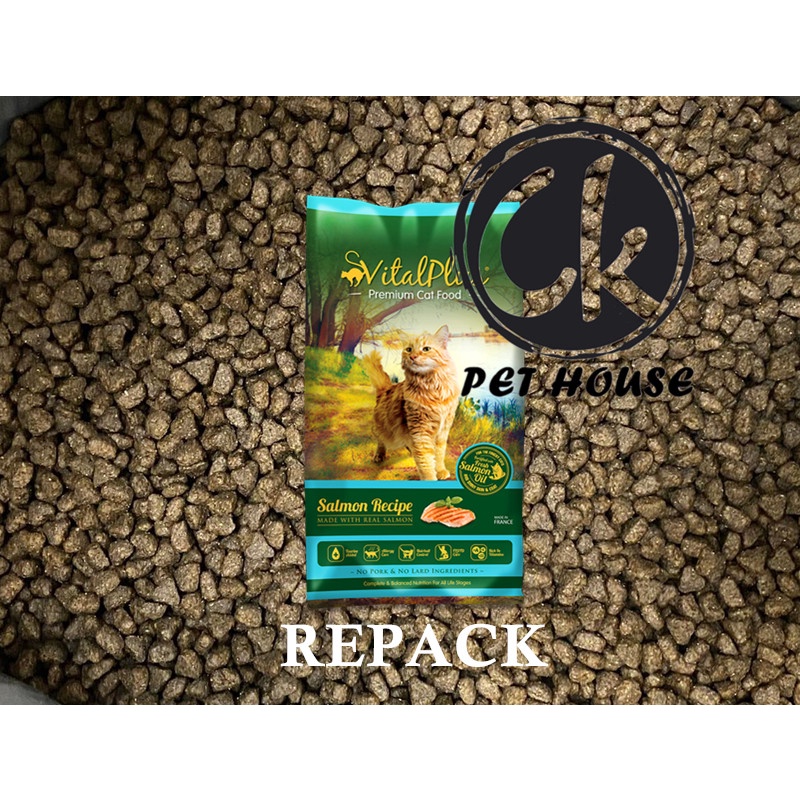 VitalPlus Premium Salmon Recipe All Life Stage Cat Food 1KG [REPACK ...