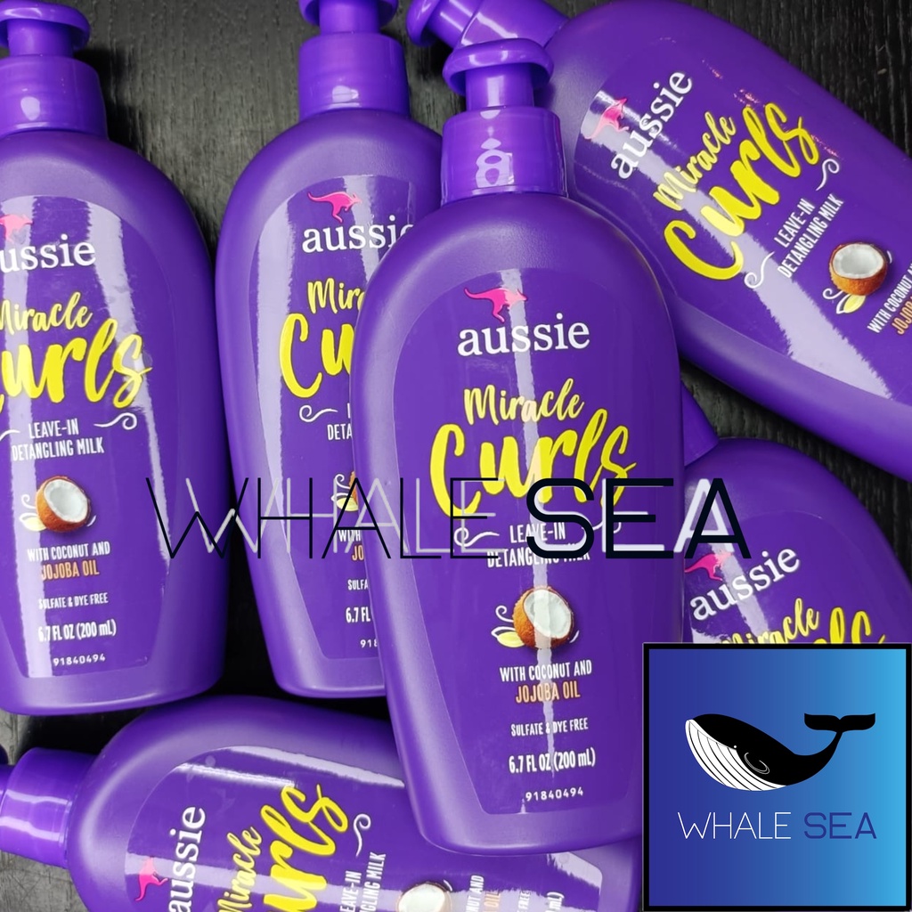 Aussie Miracle Curls Leave-In Detangling Milk Coconut (200ml) | Shopee ...