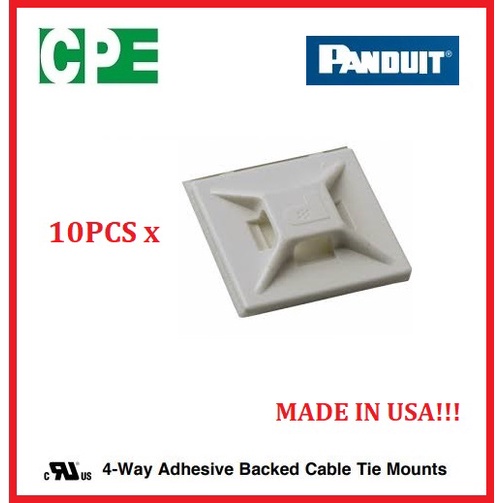 10PCS X Panduit ABMM-A-D 19mm x 19mm Adhesive Cable Tie Mount - MADE IN ...